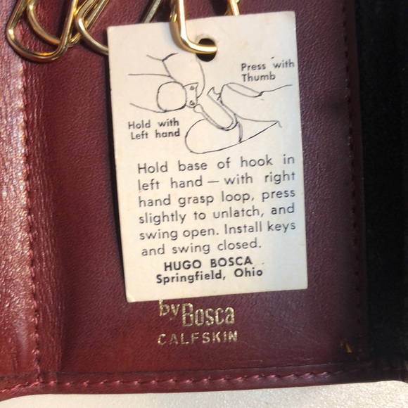 Bags | Hugo Bosca Burgundy Leather Keychain Purse | Poshmark